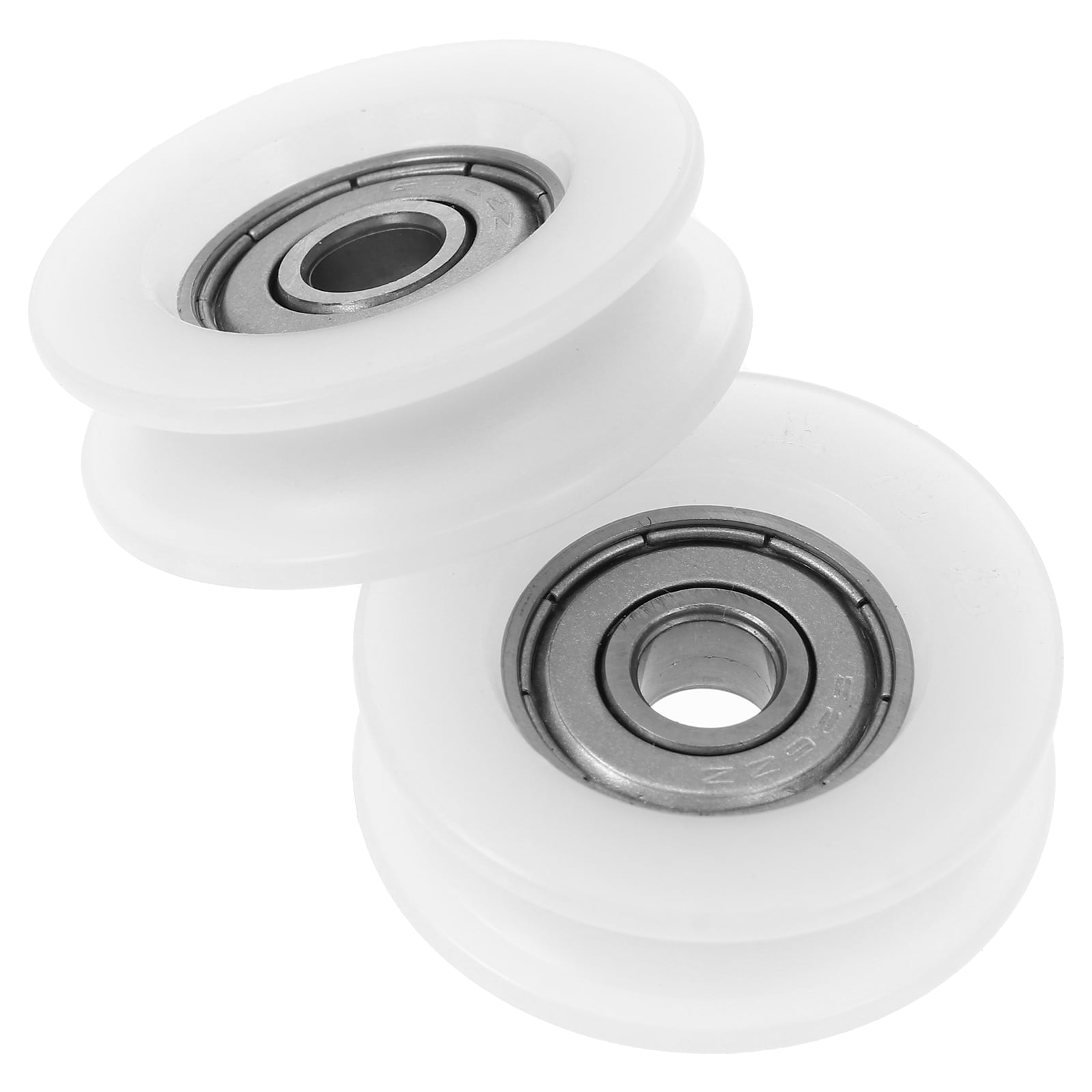 Masteelf 2 Pcs Pulleys Sliding Door Handle U-groove Wheel Guide Rail ...