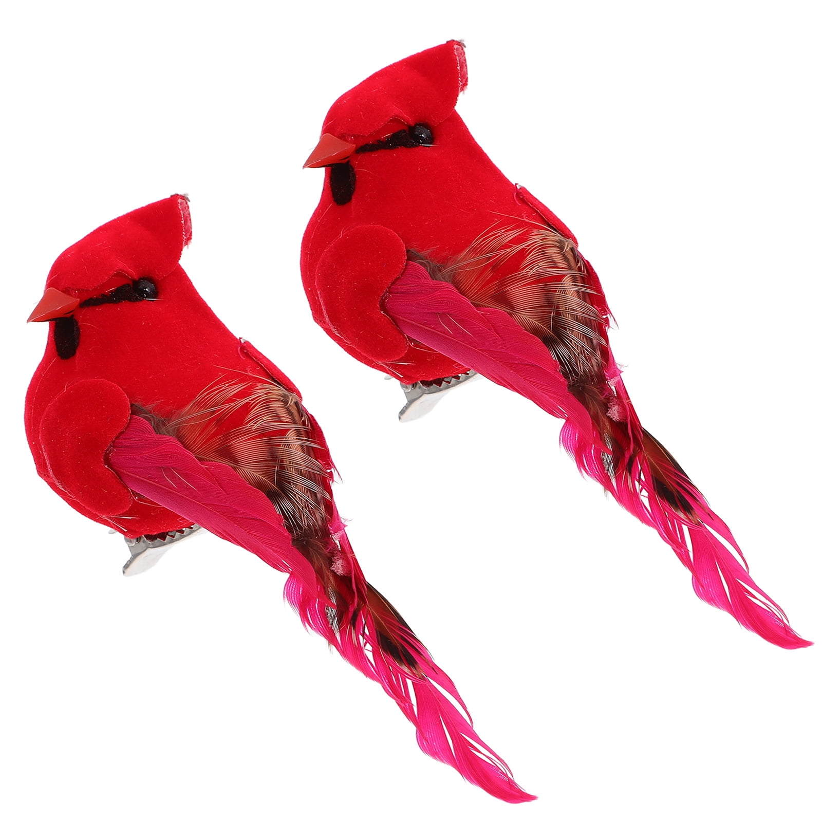 Masteelf 2 Pcs Red Bird Decoration Cardinal Christmas Tree Ornaments ...
