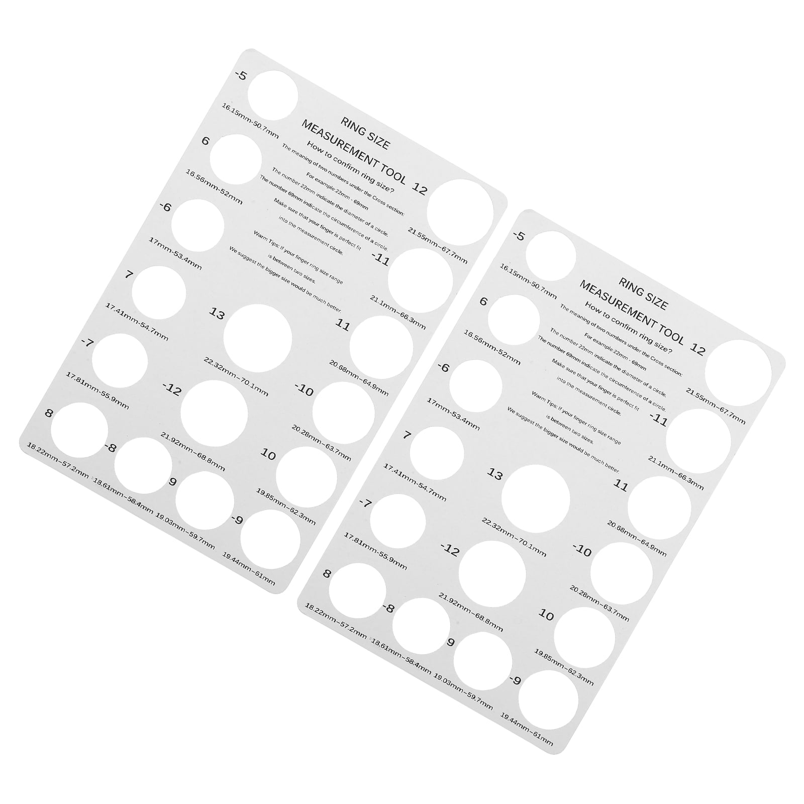 Masteelf 2 Pcs Ring Sizer Finger Ring Sizing Measuring Tool Cardboard ...