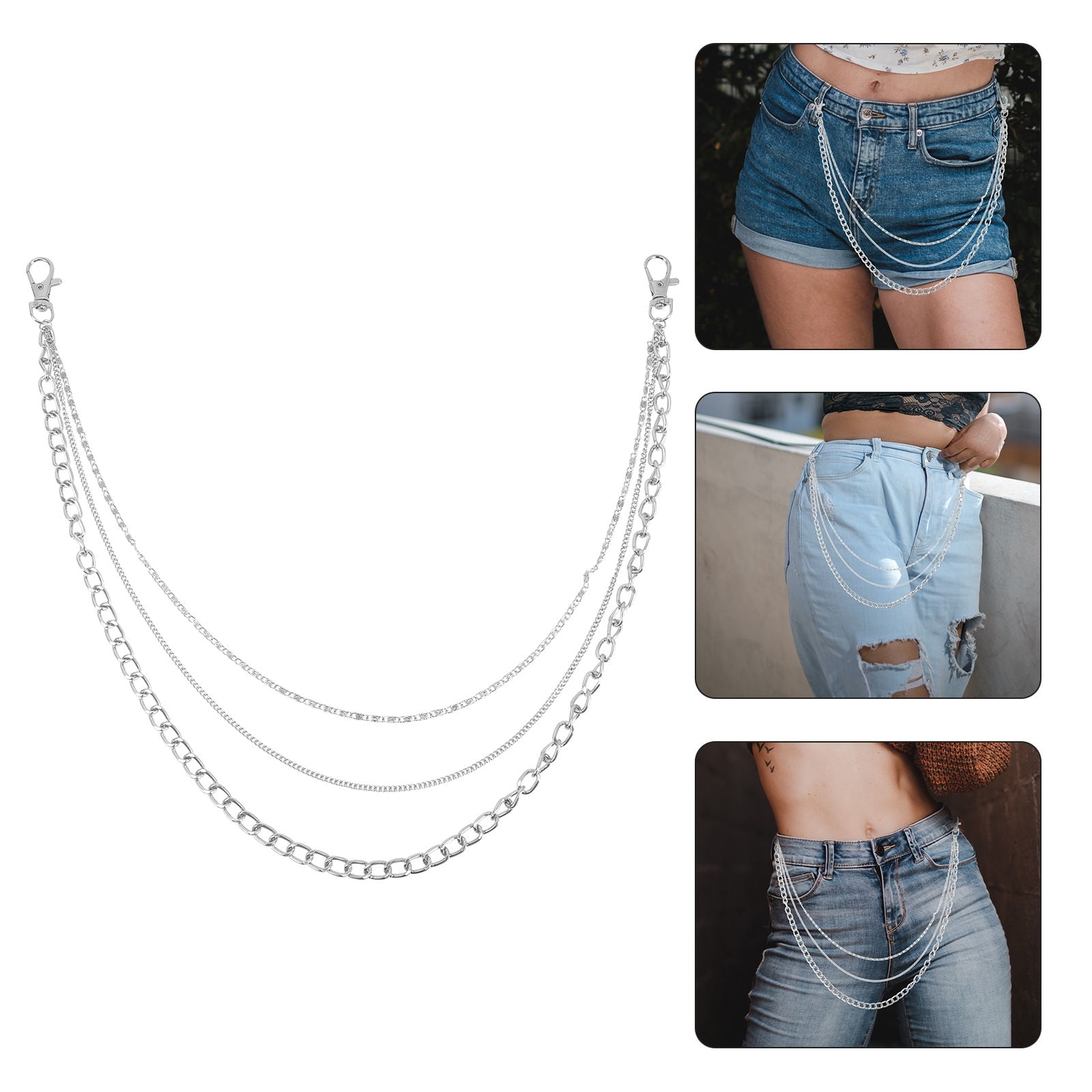 Masteelf 2 Pcs Steampunk Metal Trouser Chain Pants Chains Man Miss ...