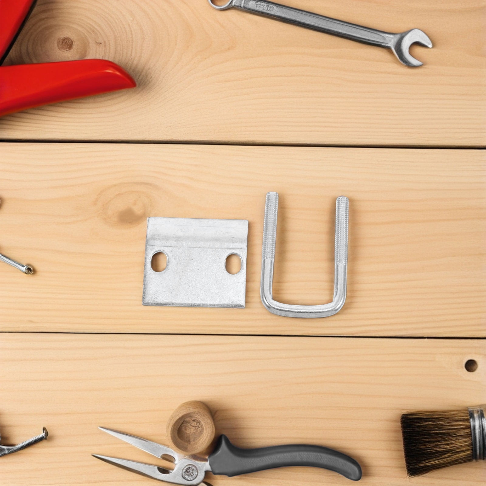 Masteelf 2 Pcs Toothed Plate Beam Fixed Clamp Buckle Bracket For Steel ...