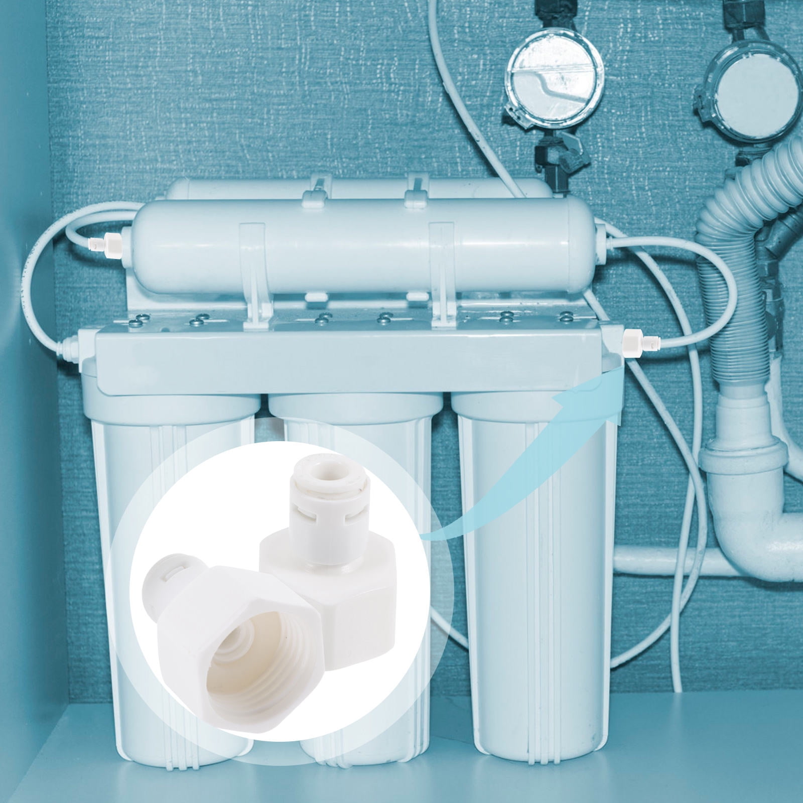 Masteelf 2 Pcs Water Purifier Accessories Quick Connector for Systems ...