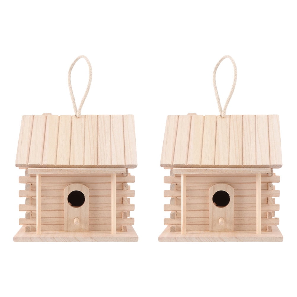 Masteelf 2 Pcs Wooden Nest Bird Nesting Boxes Outdoor Houses for ...