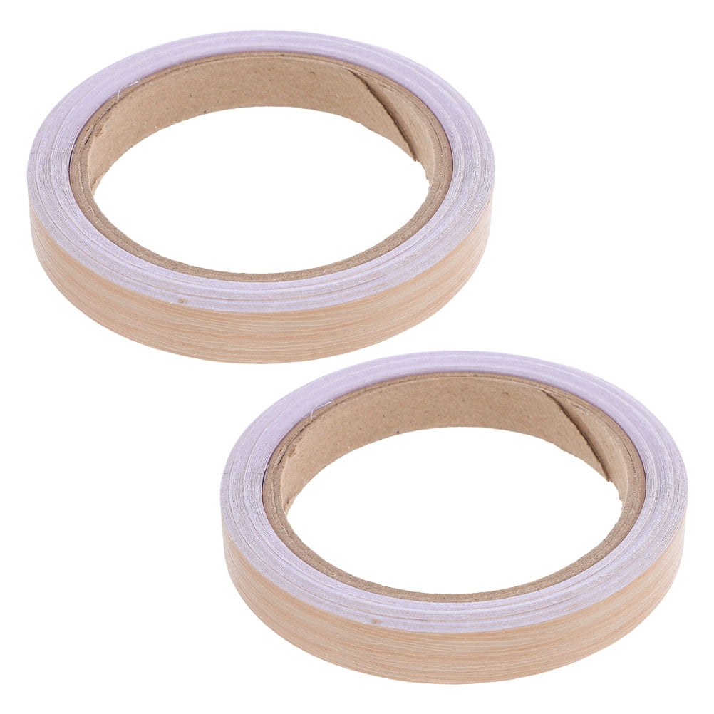 Masteelf 2 Roll Wood Grain Pattern Edge Banding Tape Self-Adhesive Trim ...