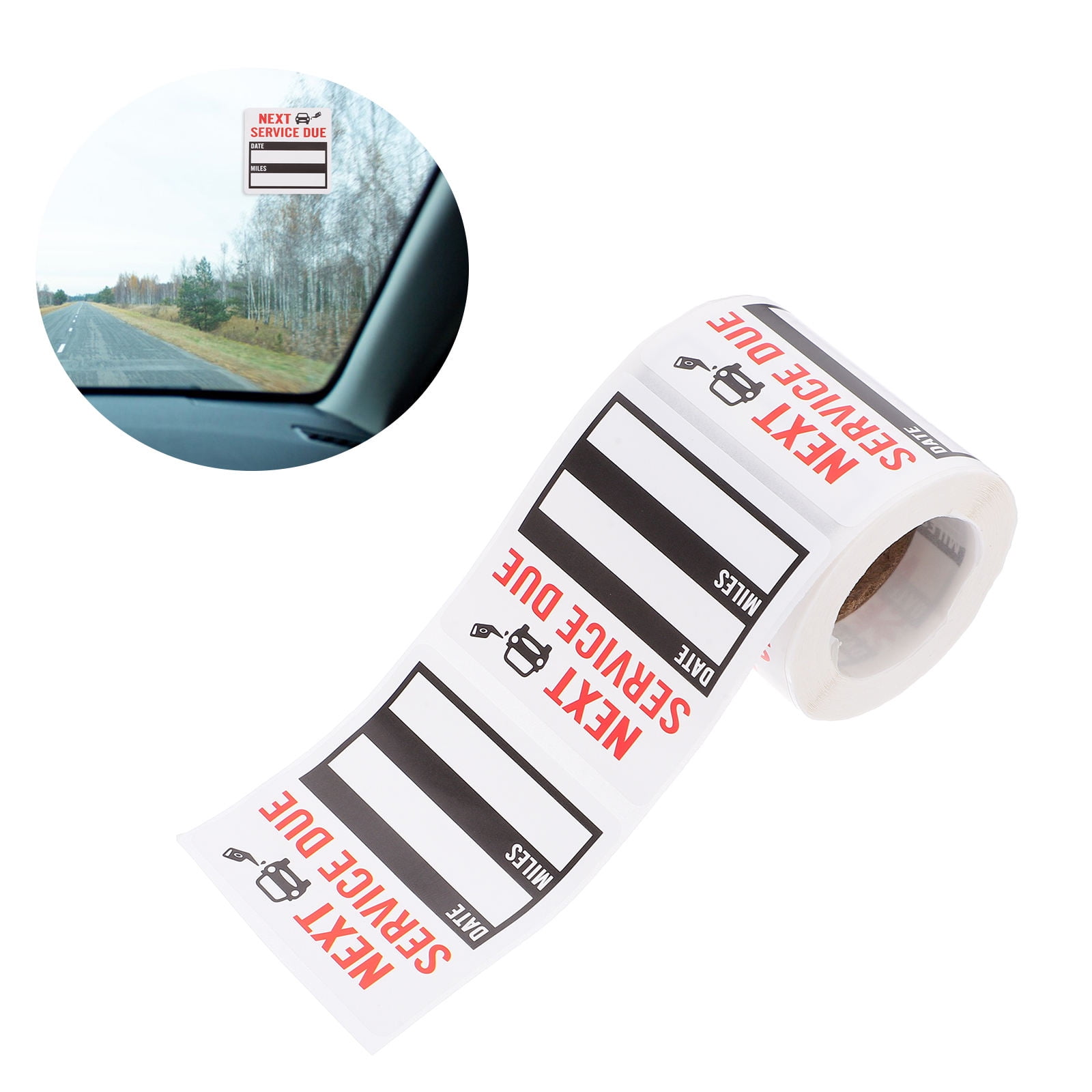 Masteelf 2 Rolls Oil Change Reminder Stickers Waterproof and Removable ...