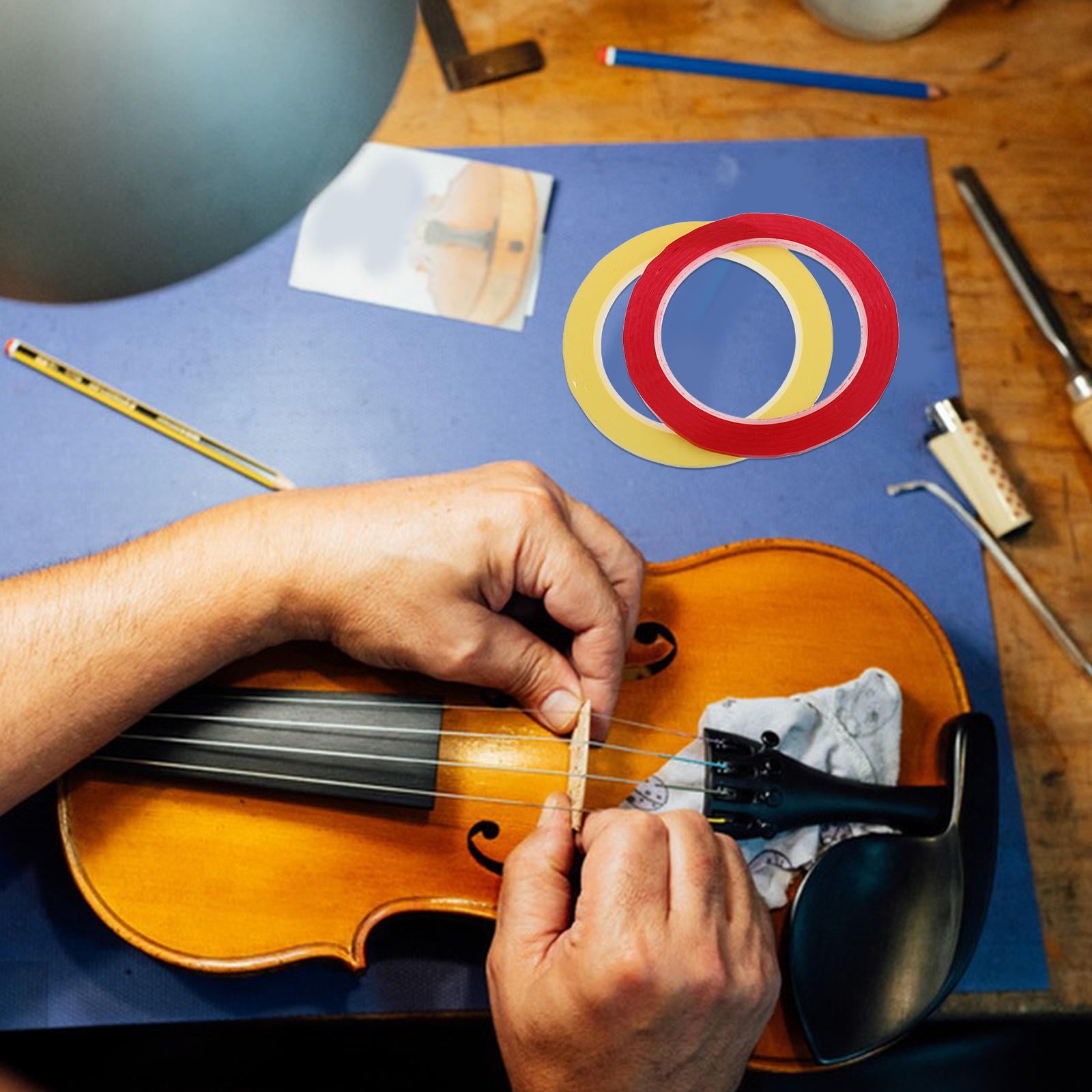 Masteelf 2 Rolls Violin And Cellos Fingerboard Sticker Tape Fretboard ...