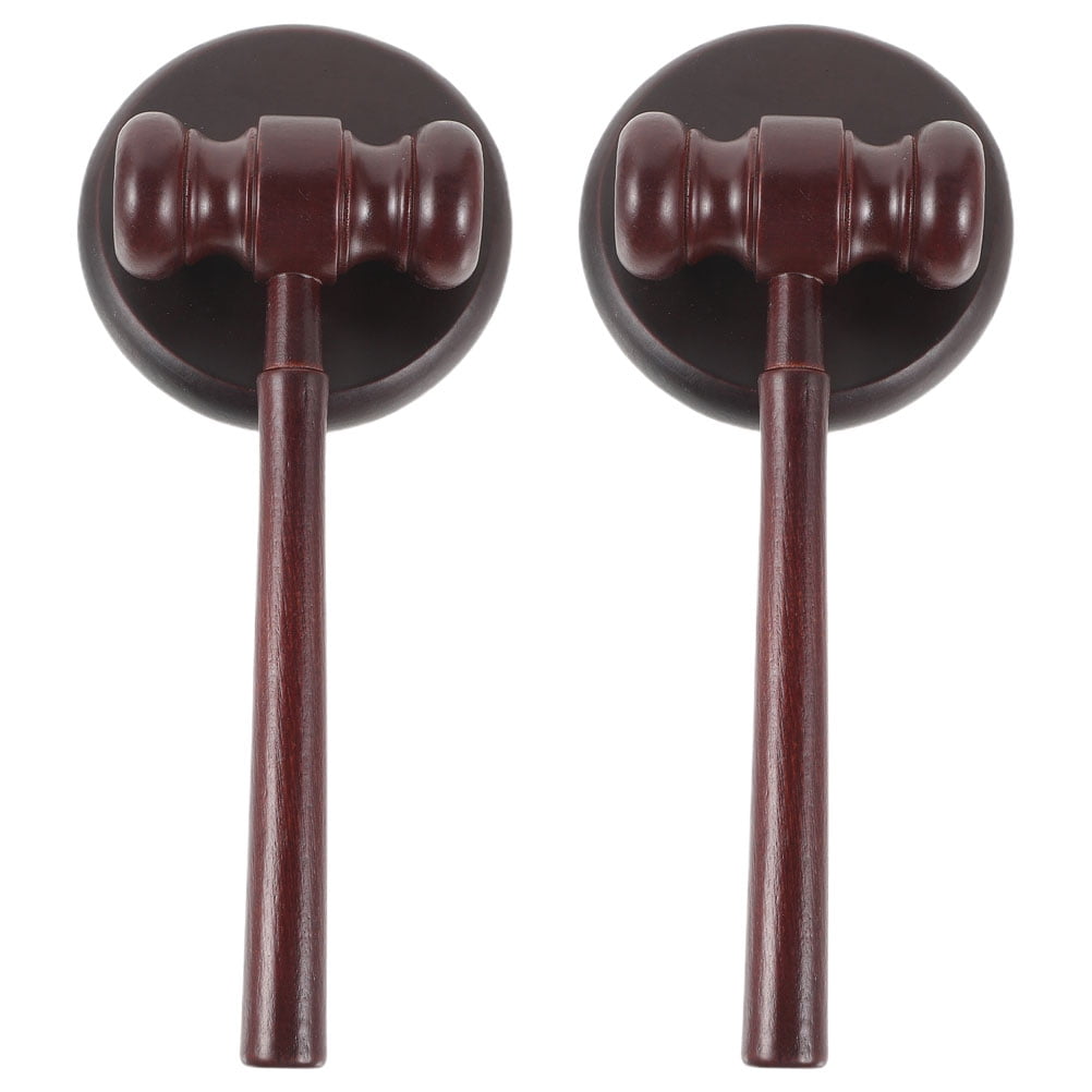 Masteelf 2 Set Judge Hammer Mini Wooden Gavel Law Graduate Kids ...