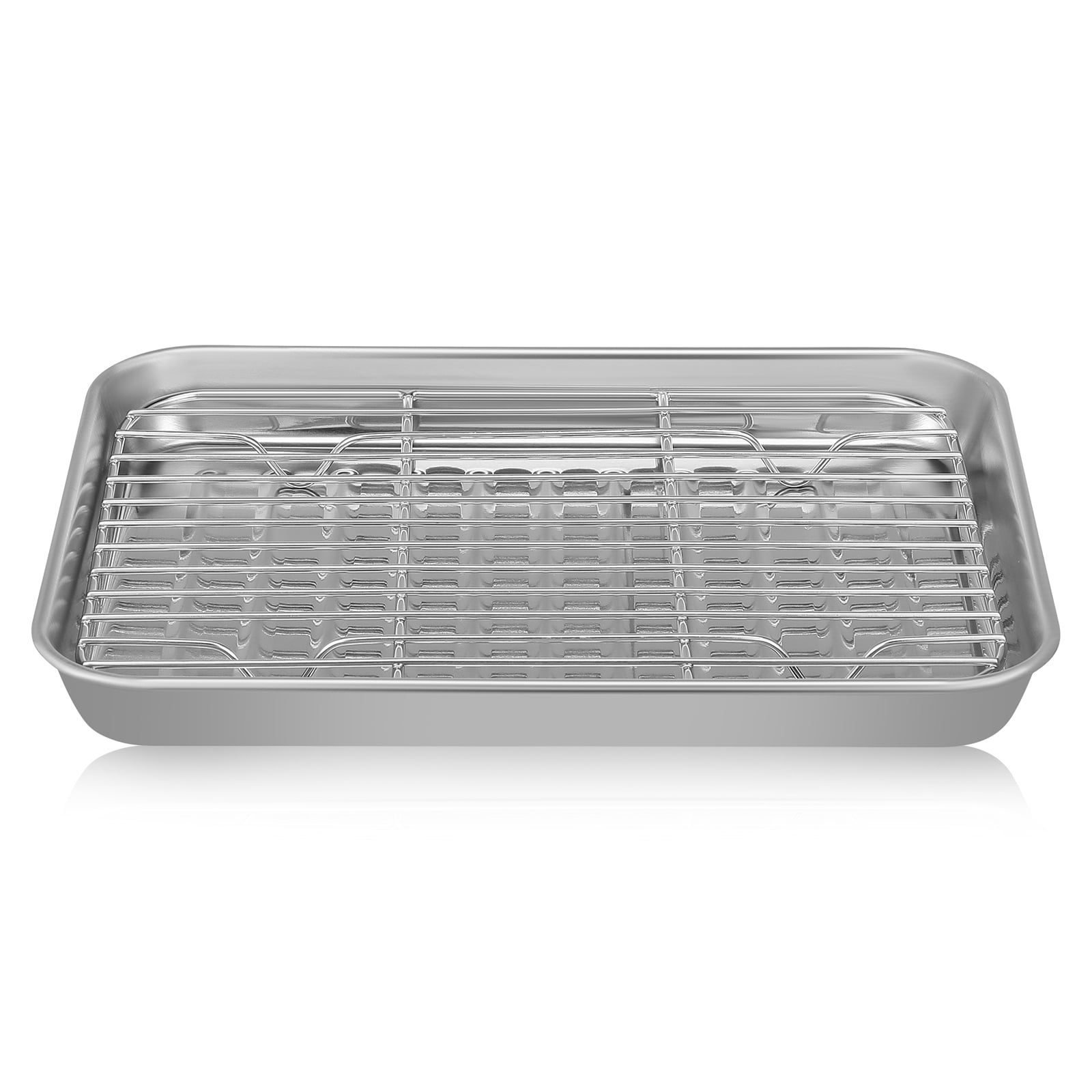 OFFIGAM Stainless Steel Baking Pans with Racks, 2 Sets Non-Stick Oven ...