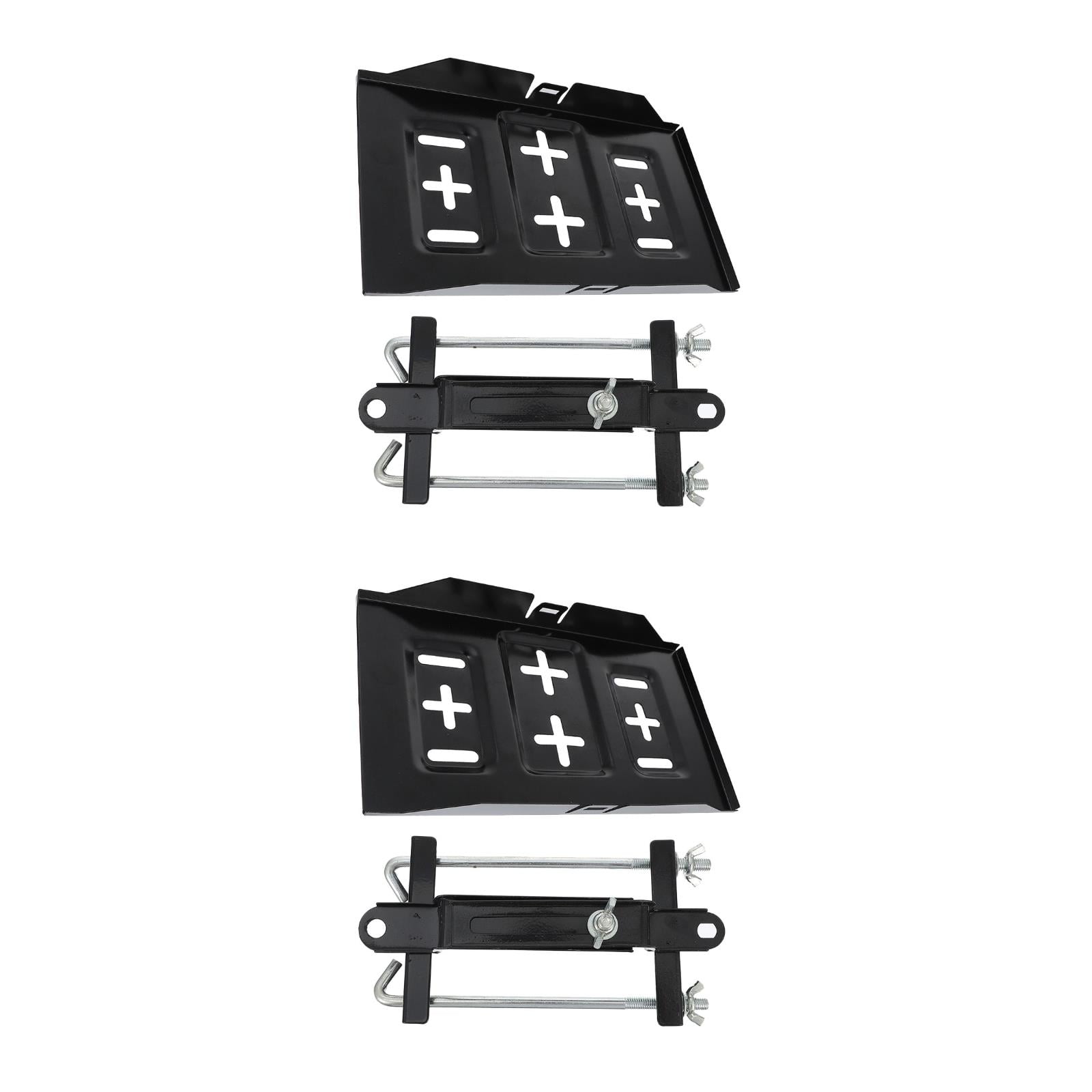 Masteelf 2 Sets Battery Tray Holders Marine Battery Clamp Steel Battery ...