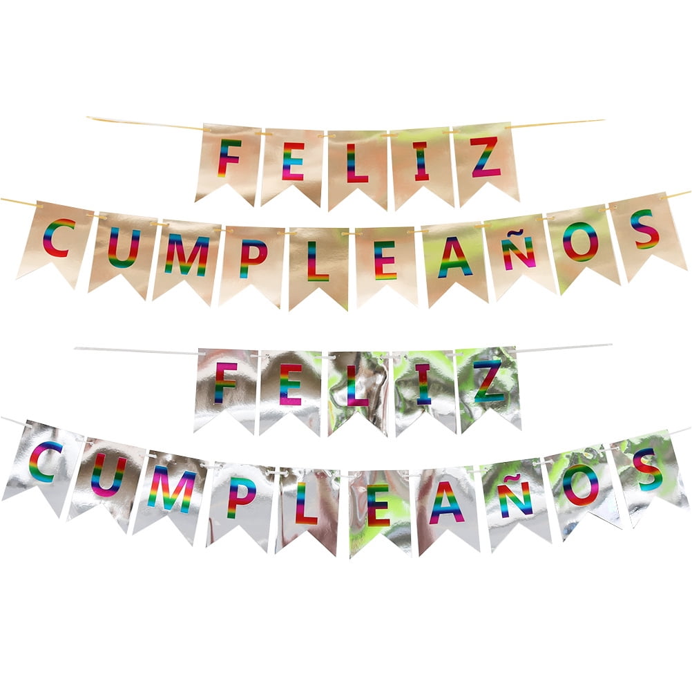 Masteelf 2 Sets of Gilding Spanish Flag Banner Decoration Hanging ...