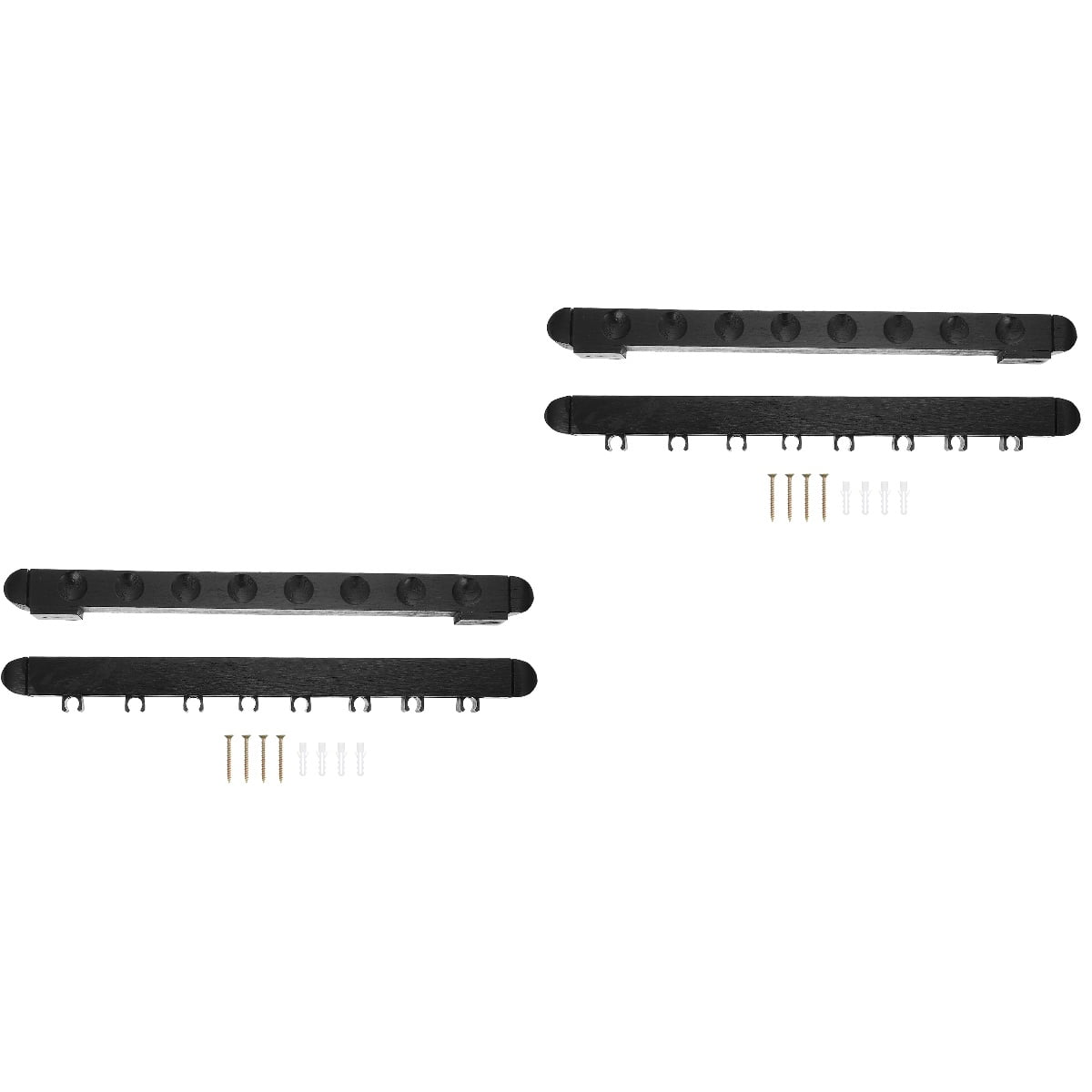 Masteelf 2 Sets Cue Display Rack Wooden Cue Stand Wall Mount Cue Holder ...