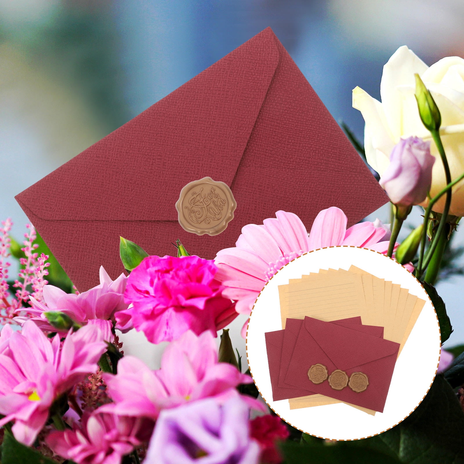 Masteelf 2 Sets Envelope Letter Envelopes Letter Size Announcement Card ...