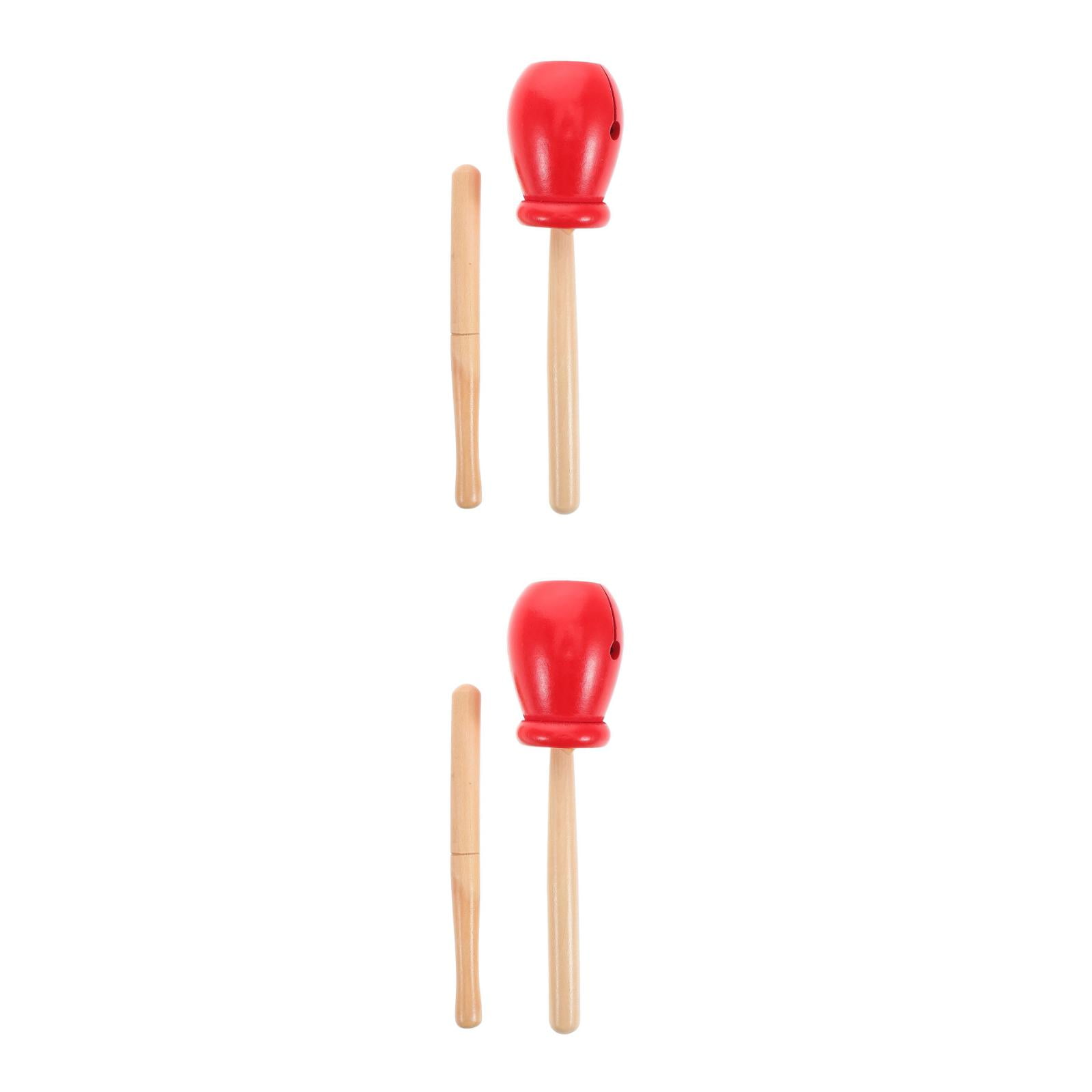 Masteelf 2 Sets Handheld Wooden Clapper Percussion Instrument ...
