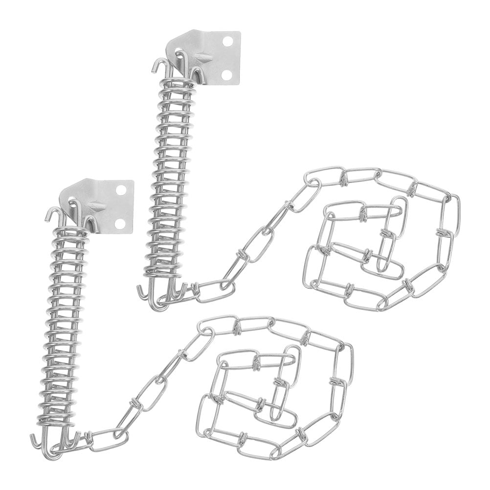 Masteelf 2 Sets Heavy Duty Security Door Chain Lock Stainless Steel ...