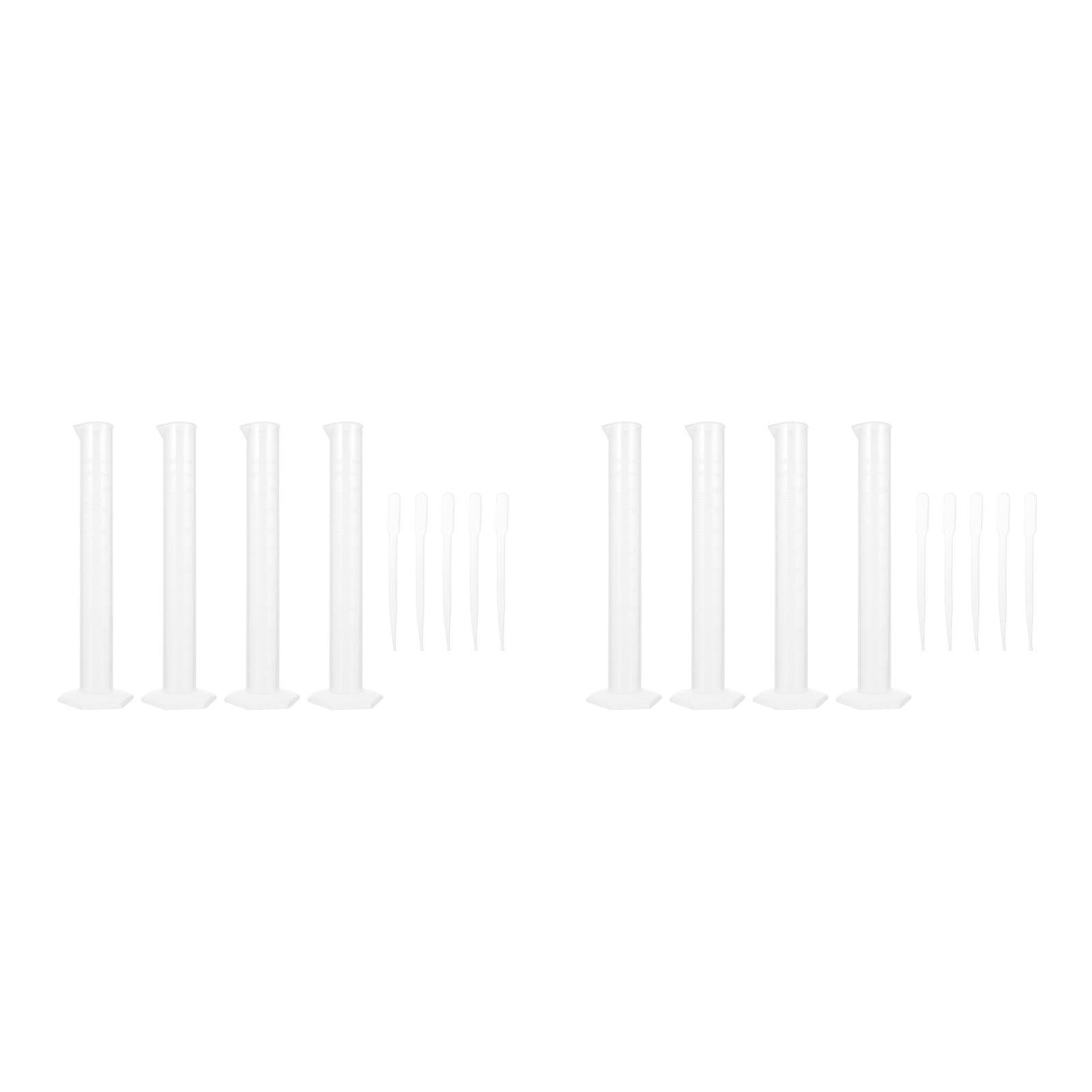 Masteelf 2 Sets Laboratory Graduated Measuring Cylinders 100ml Platsic ...