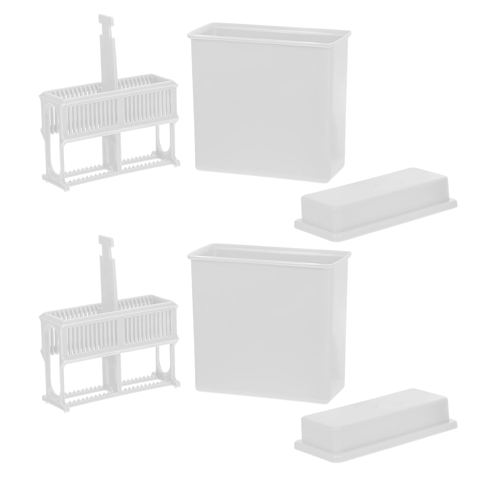 Masteelf 2 Sets Microscope Slides Rack Plastic Staining Rack Microscope ...
