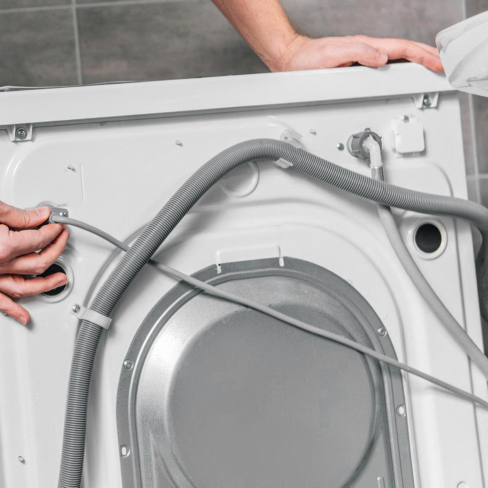 Masteelf 2 Sets Outlet Washing Machine Supply Hose Sewer Pipe Extension ...