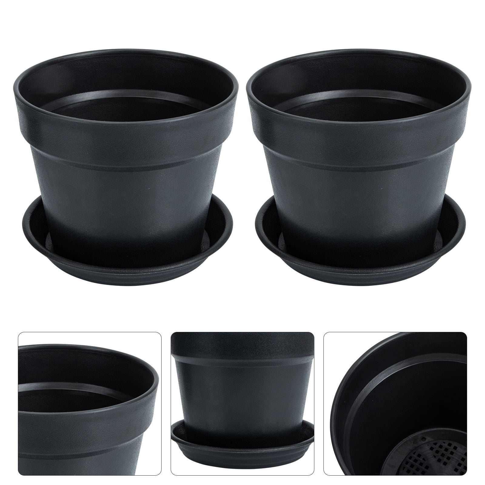 Masteelf 2 Sets Plastic Plant Pot Decorative Containers Multiple ...