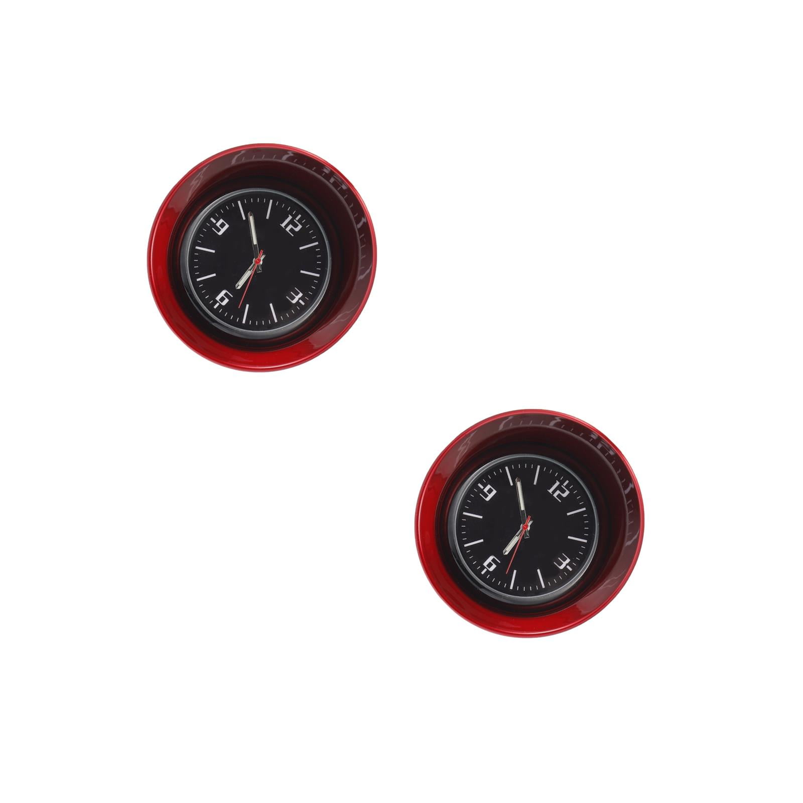 Masteelf 2 Sets Portable Clock Durable Mini Desktop Clock Dashboard Car ...