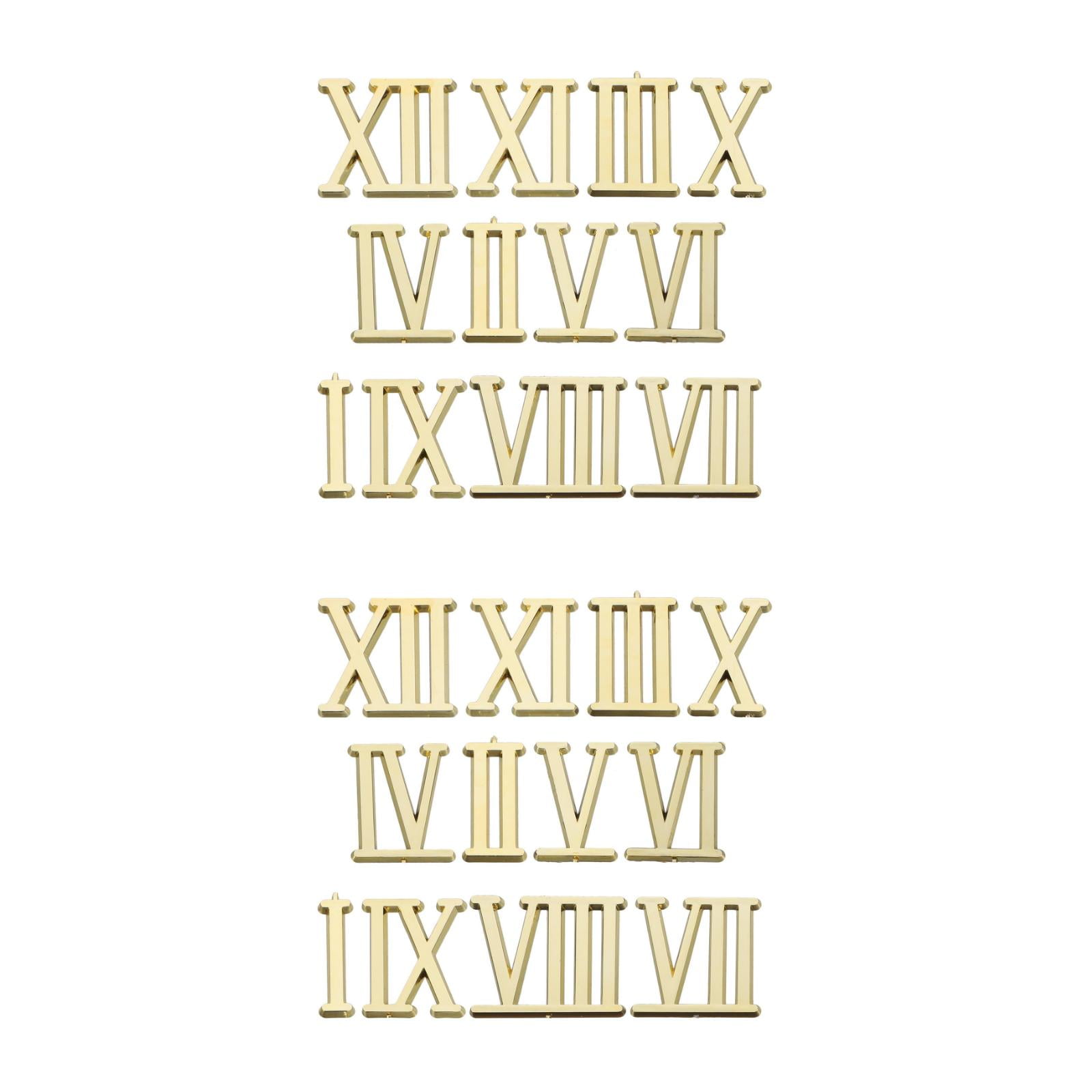 Masteelf 2 Sets Replacement Clock Roman Number Clock Numerals Diy Clock ...
