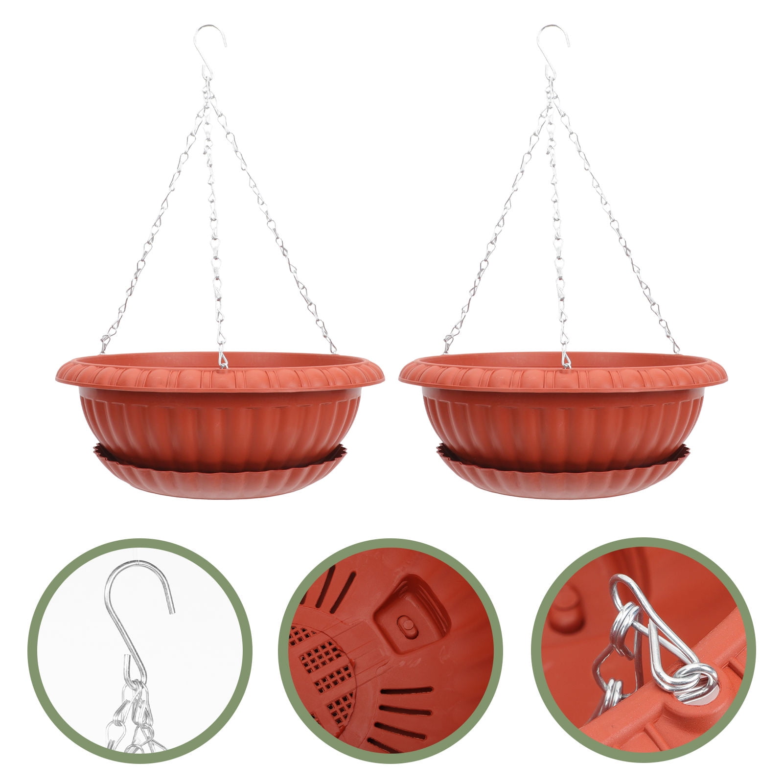 Masteelf 2 Sets Resin Flower Pot Hanging Planter Chic Pots - Walmart.com