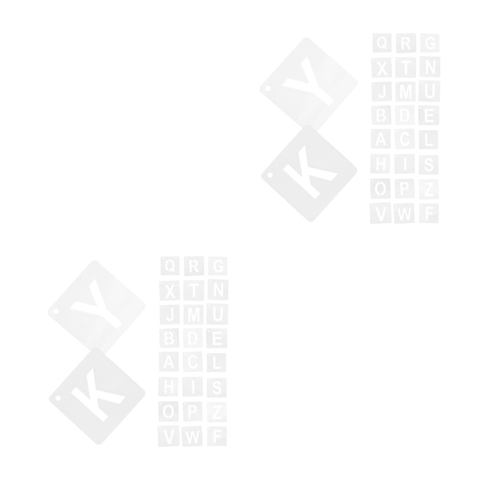 Masteelf 2 Sets Reusable Letter Stencils For Painting A-Z Alphabet ...