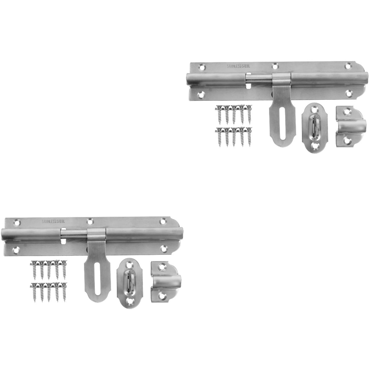 Masteelf 2 Sets Stainless Steel Barrel Bolt Lock Gate Latches with Lock ...