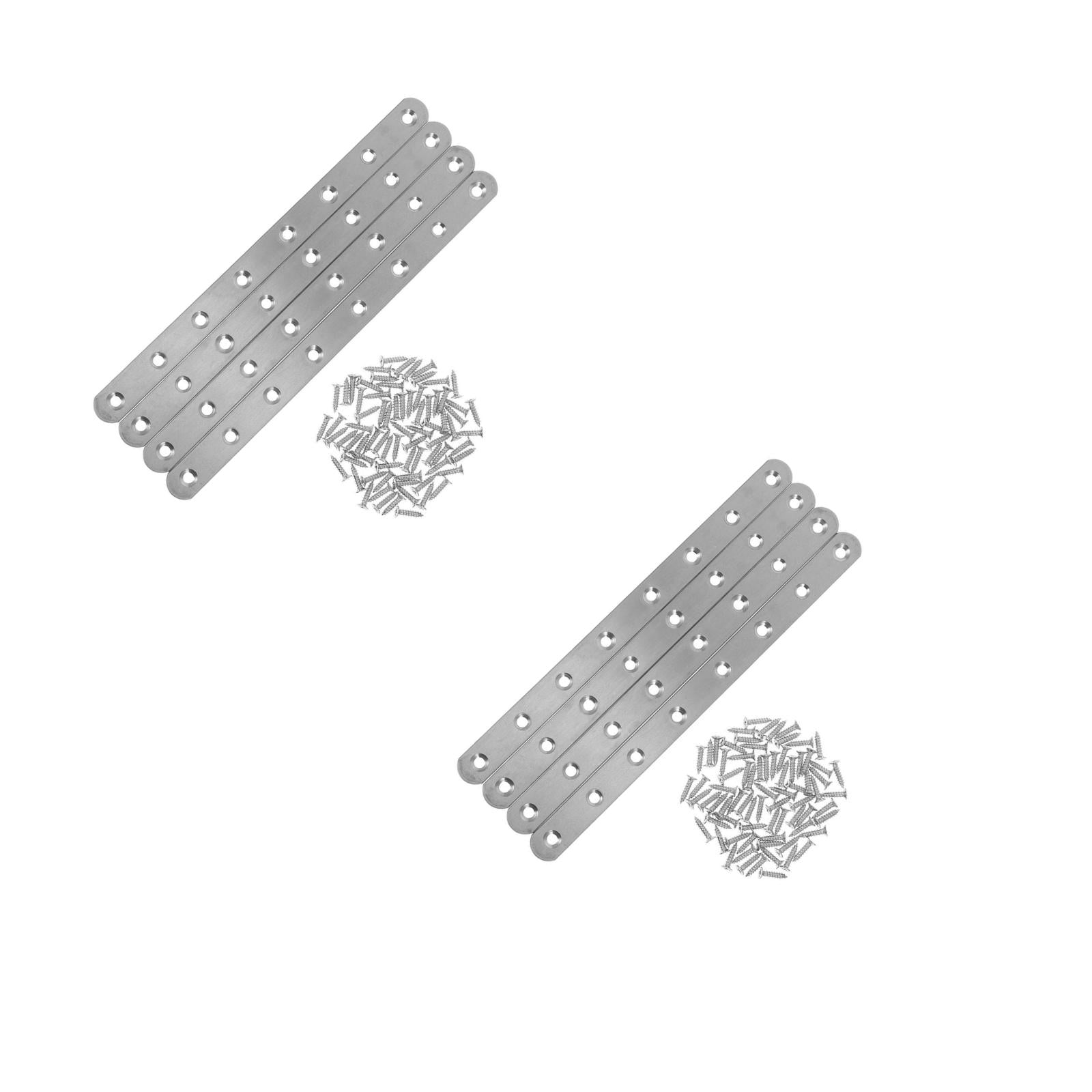 Masteelf 2 Sets Stainless Steel Flat Plate Brackets With Screws ...