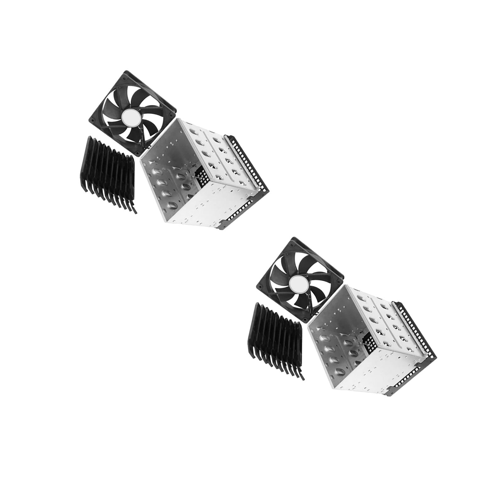 Masteelf 2 Sets Storage Expansion Hard Drive Cage Chassis 5.25 Inch ...