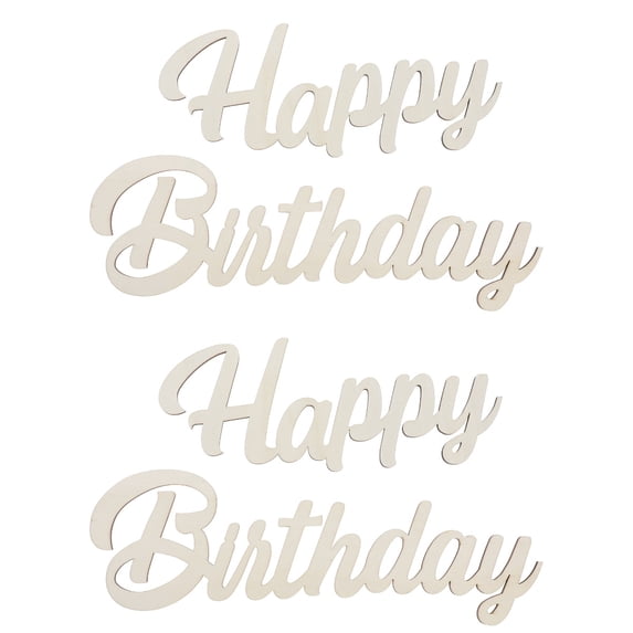 Masteelf 2 Sets Wall Decor Happy Birthday Cutout Sign Hanging Happy ...