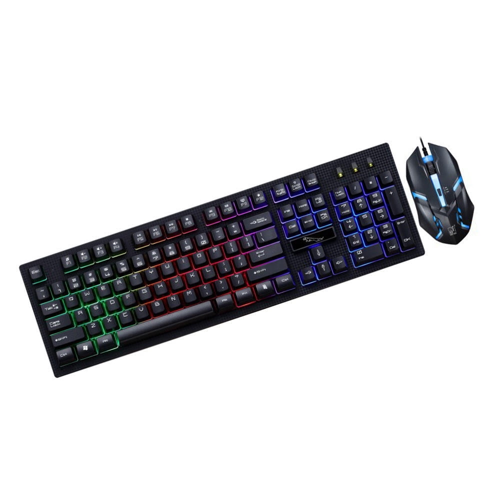 Masteelf 2 Sets Wired USB Game Suspension Keyboard Mouse Set Mechanical ...