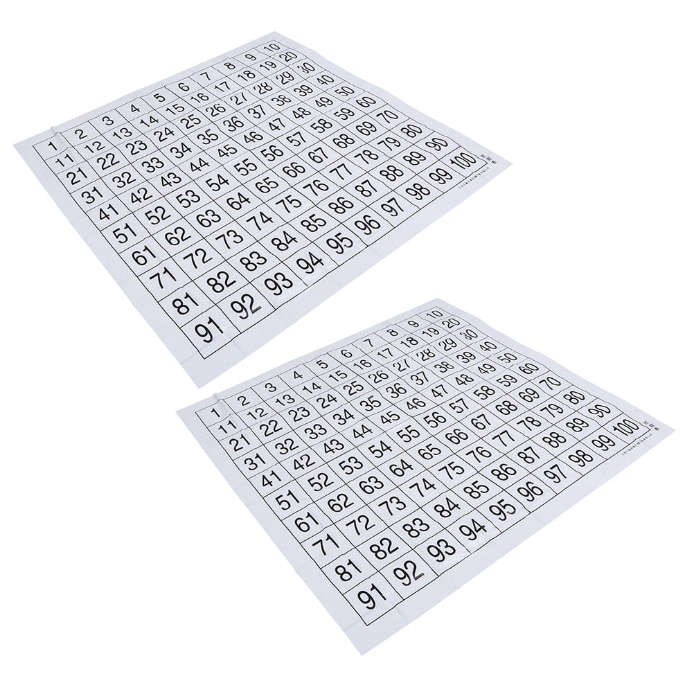 Masteelf 2 Sheets Kids Toys Hundreds Table Wall Chart for Preschool ...