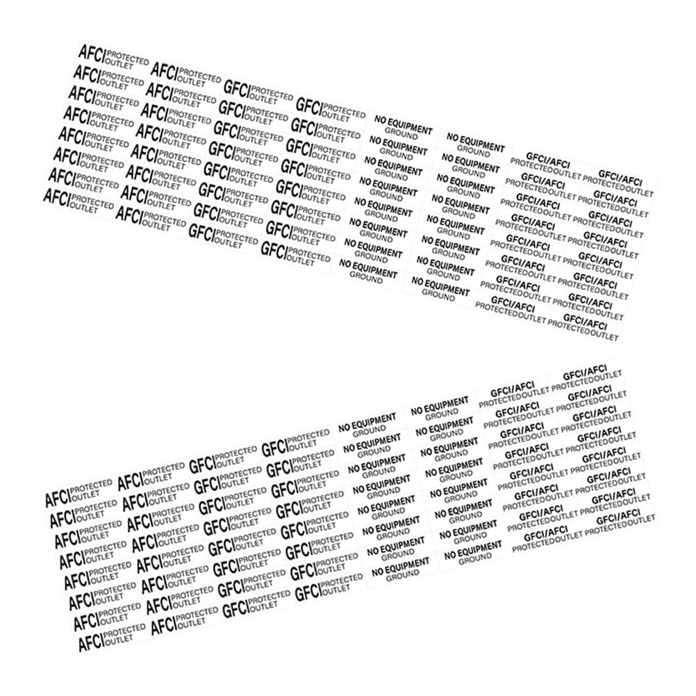 Masteelf 2 Sheets Safety Socket Labels Waterproof Electrical Stickers ...