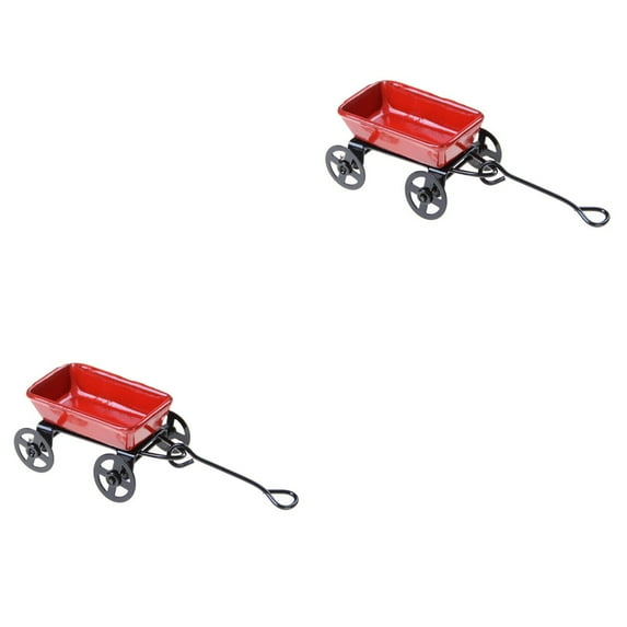 Masteelf 2 pcs Mini Trolley Model Mini House Prop Model Simulated Iron ...