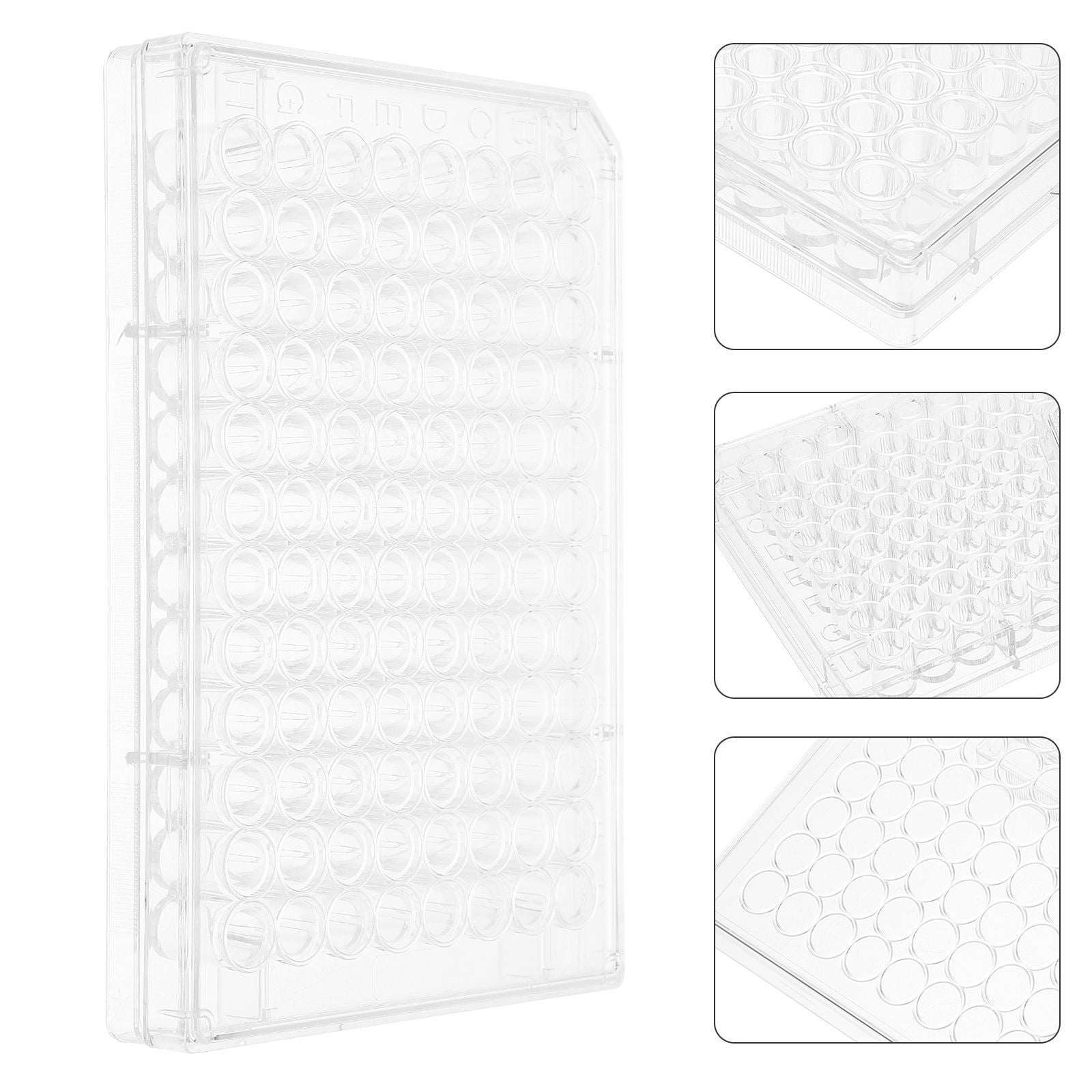 WRITWAA eelf 2 Pcs Plastic Cell Culture Plates 96 Holes re for Lab Use ...