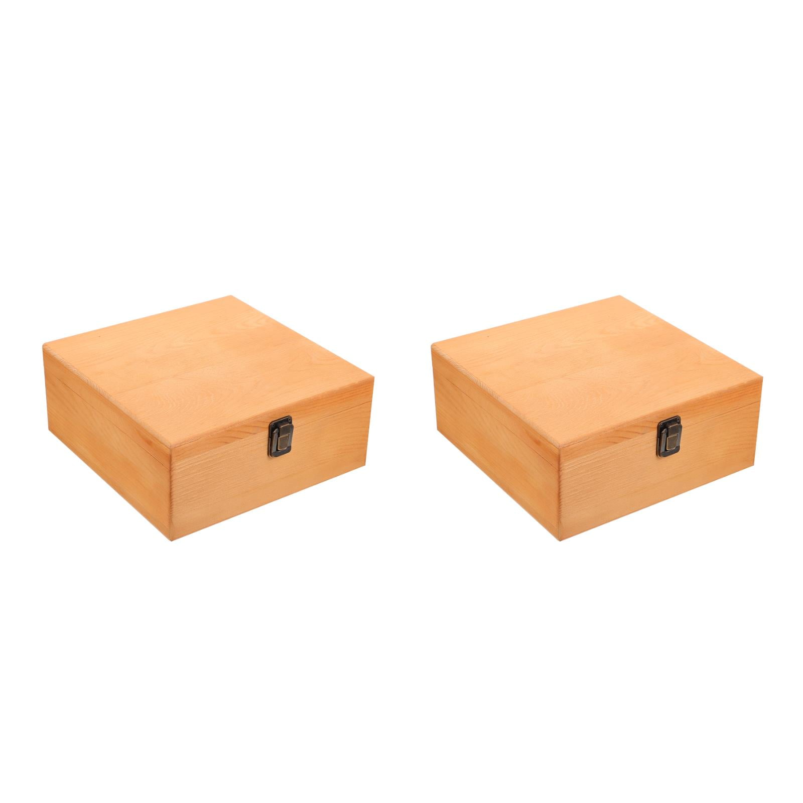 Masteelf 2 pcs Wooden Gift Jewelry Storage Case Packaging Box Small ...
