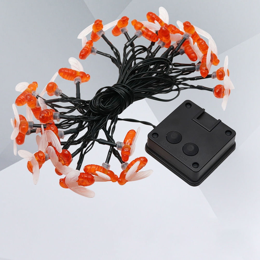 Masteelf 20 LED Solar String Honey Bee Shape Warm Light Garden ...