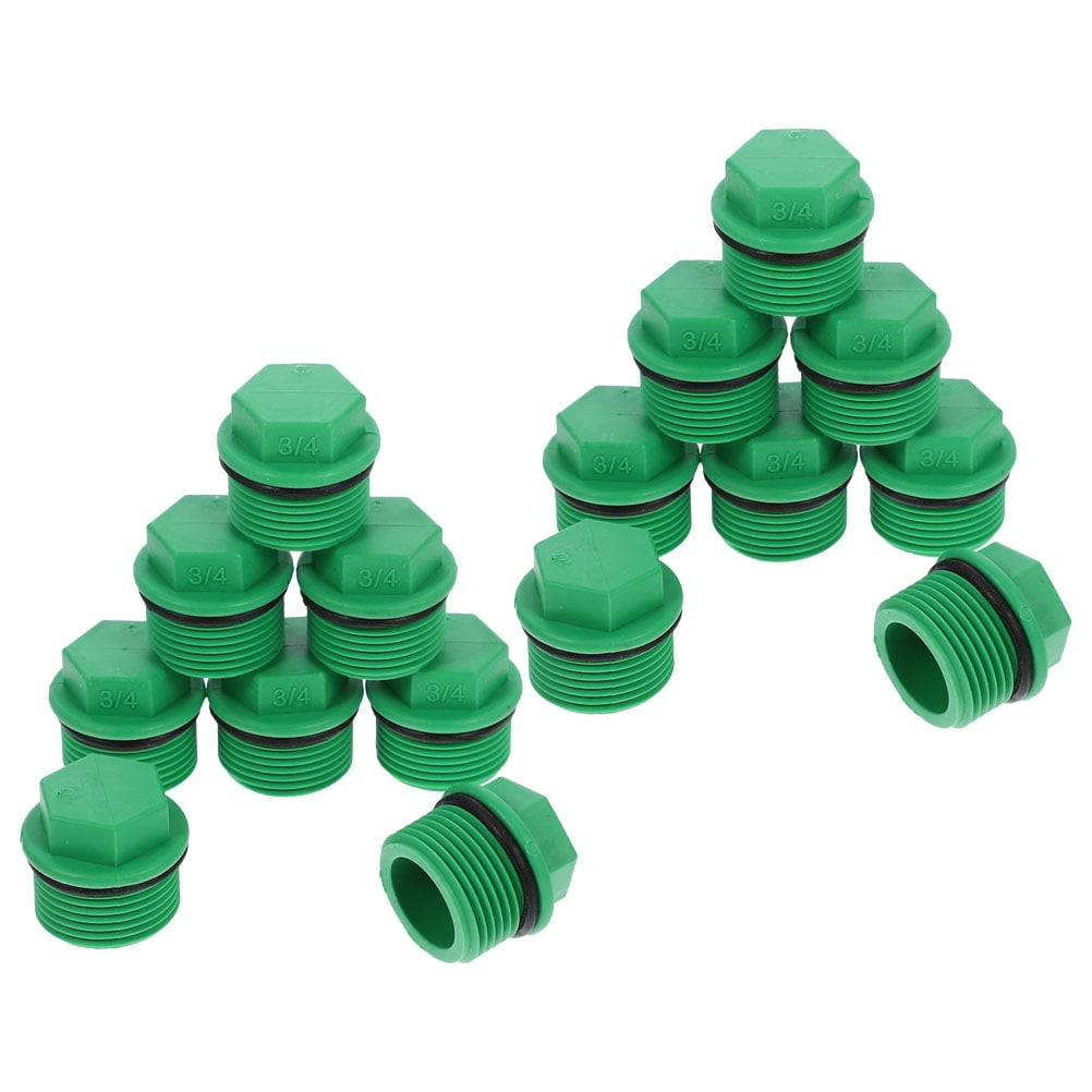 Masteelf 20 PCS Brass Threaded Pipe Connector Garden Hose Adapter Green ...