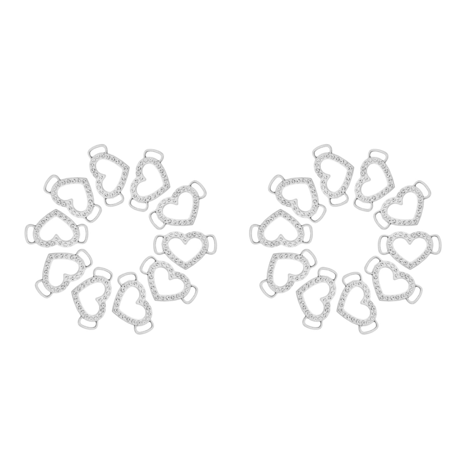 Masteelf 20 PCS Wedding Invitation Buckle Rhinestone Heart Buckles ...