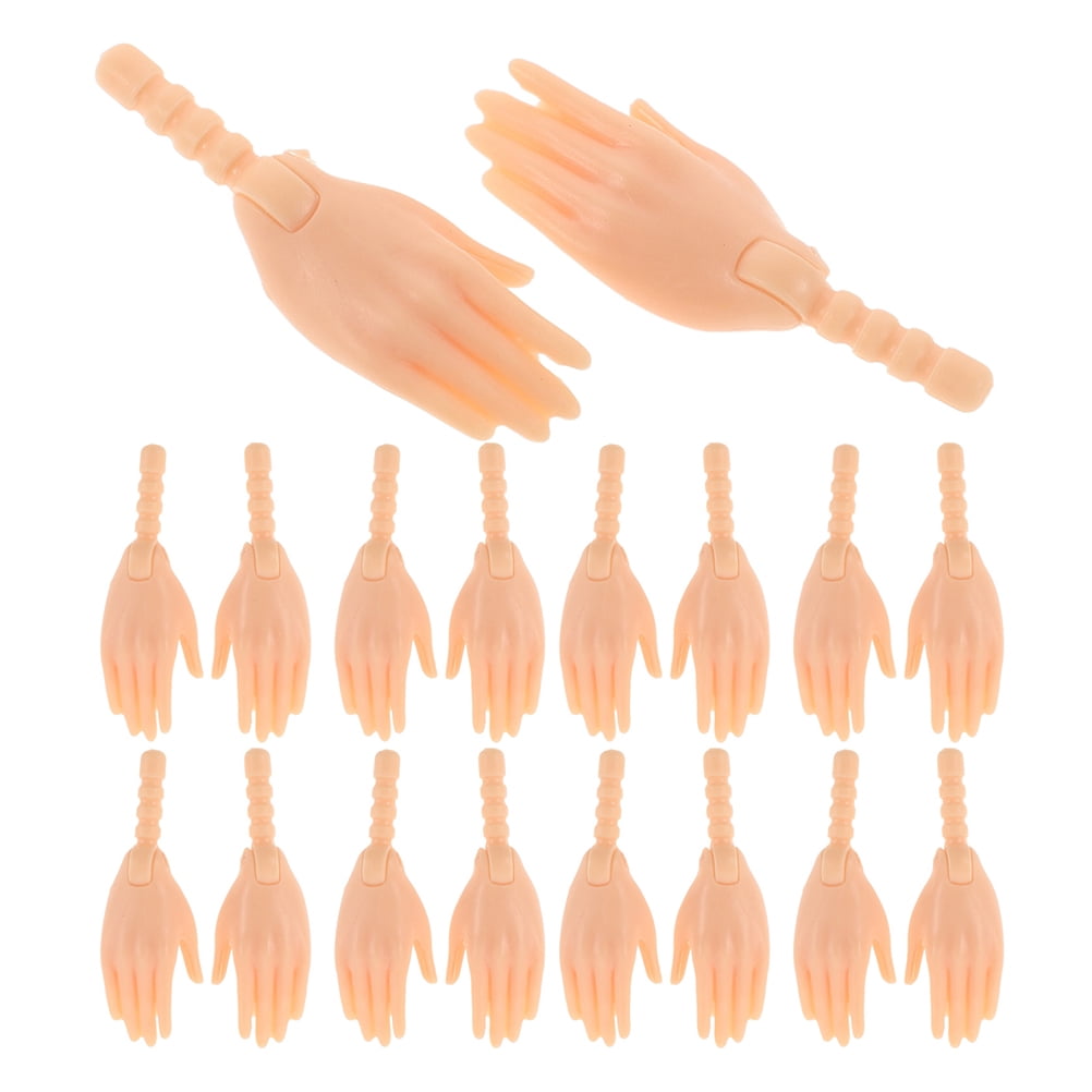 Masteelf 20 Pair Mini Doll Hand Parts for DIY Projects Realistic Joint ...