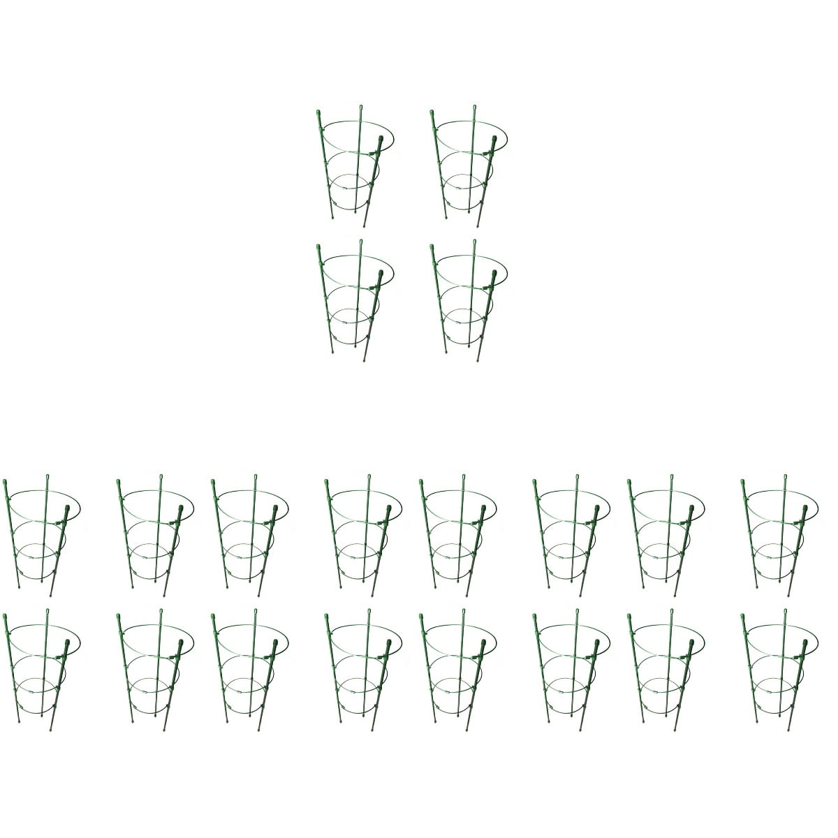 Masteelf 20 Pcs 45cm Garden Trellis with Rings Potted Support Stakes ...