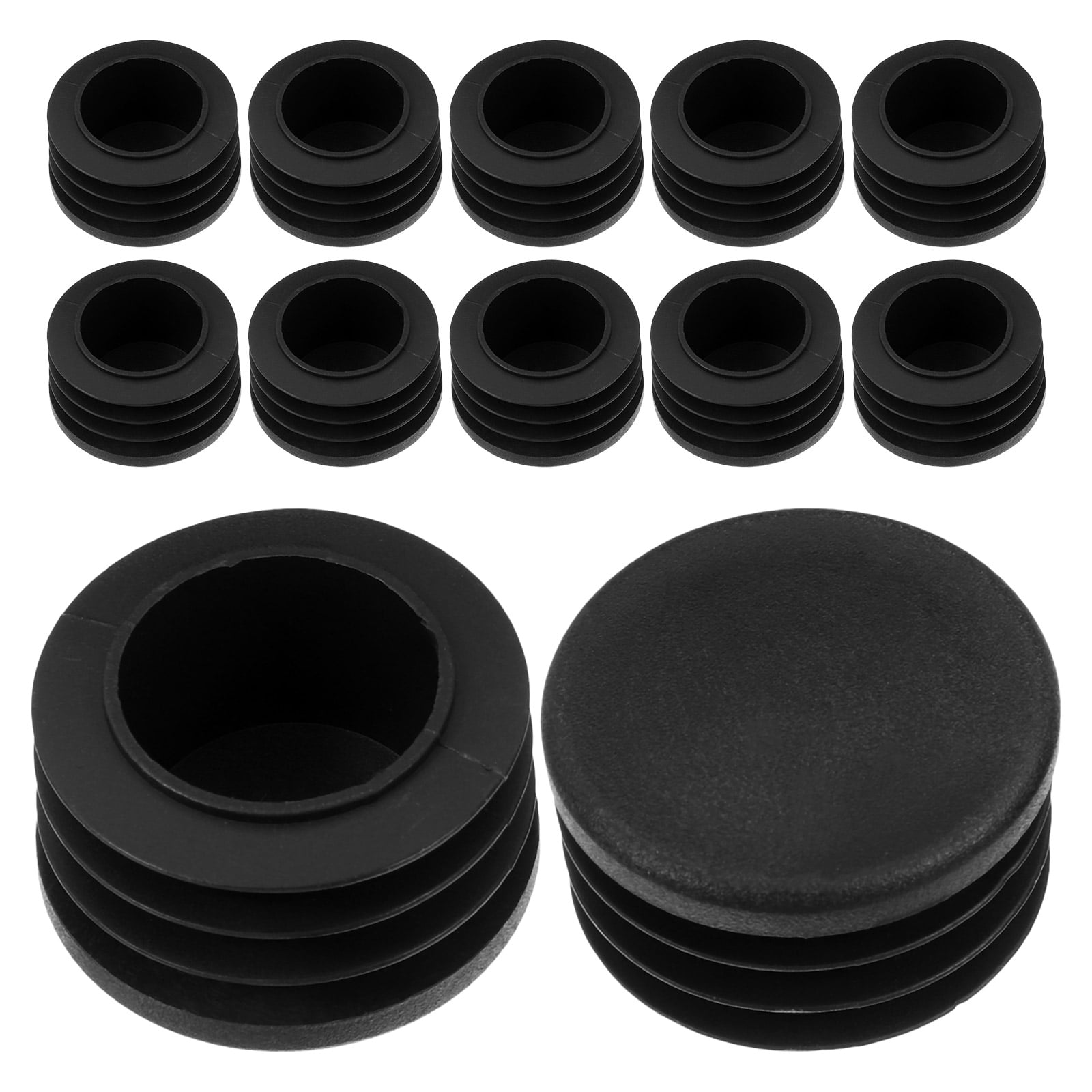 Masteelf 20 Pcs Anti-slip Threaded Pipe Plug Tube End Cap Round Tubing ...