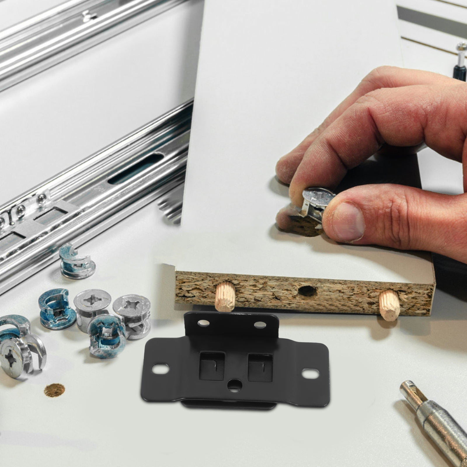 Masteelf 20 Pcs Brackets for Braces Angle Corner Wood Connectors Shelf ...