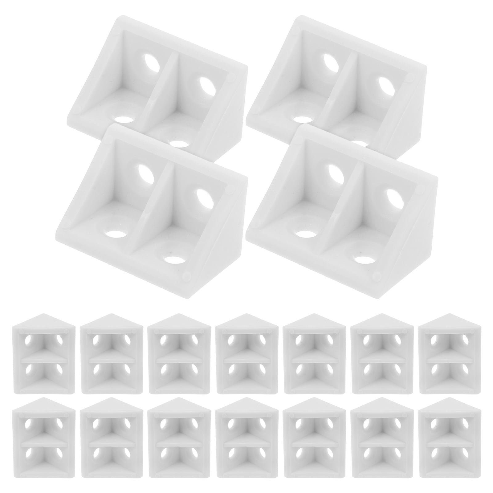Masteelf 20 Pcs Cabinet Drawer Slides Workbench Corner Brackets White ...