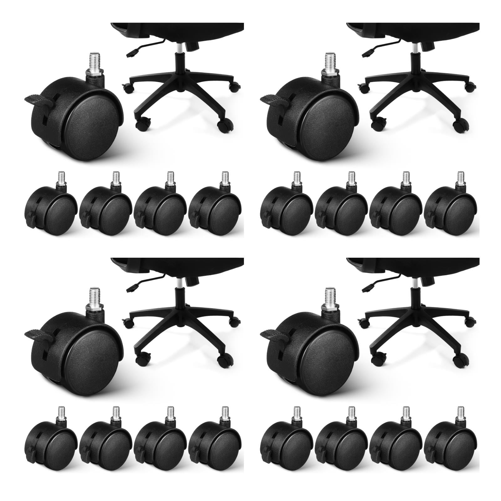 Masteelf WORGEOUS 20 Pcs Casters for Furniture Legs Attachable Wheels ...