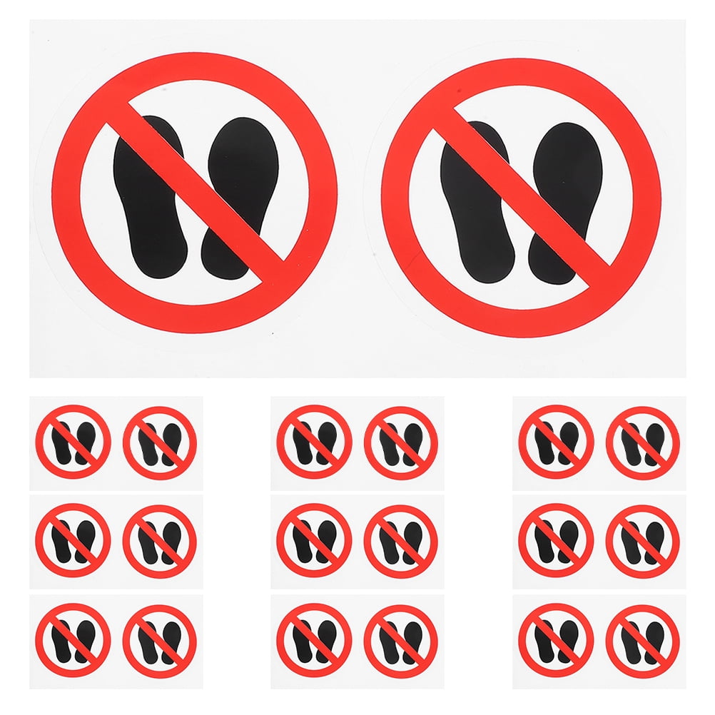 Masteelf 20 Pcs Caution Stickers No Step Bumper Barn Door Railing ...
