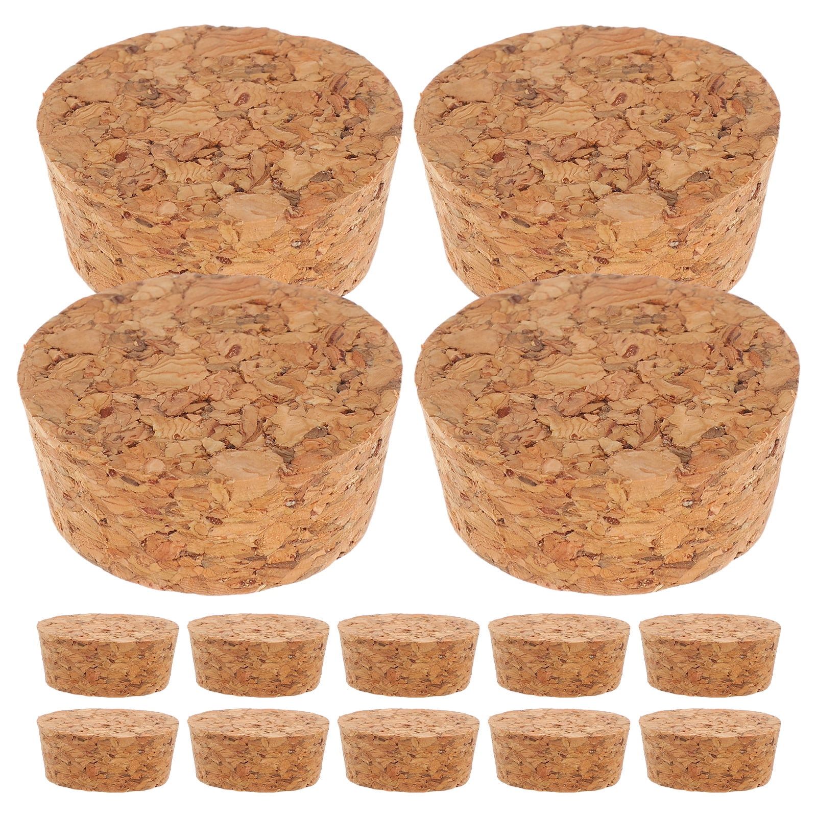 Masteelf 20 Pcs Cork Rounds Lid Replacement Plug Bottle Corks Stoppers for Jars Light Brown ...