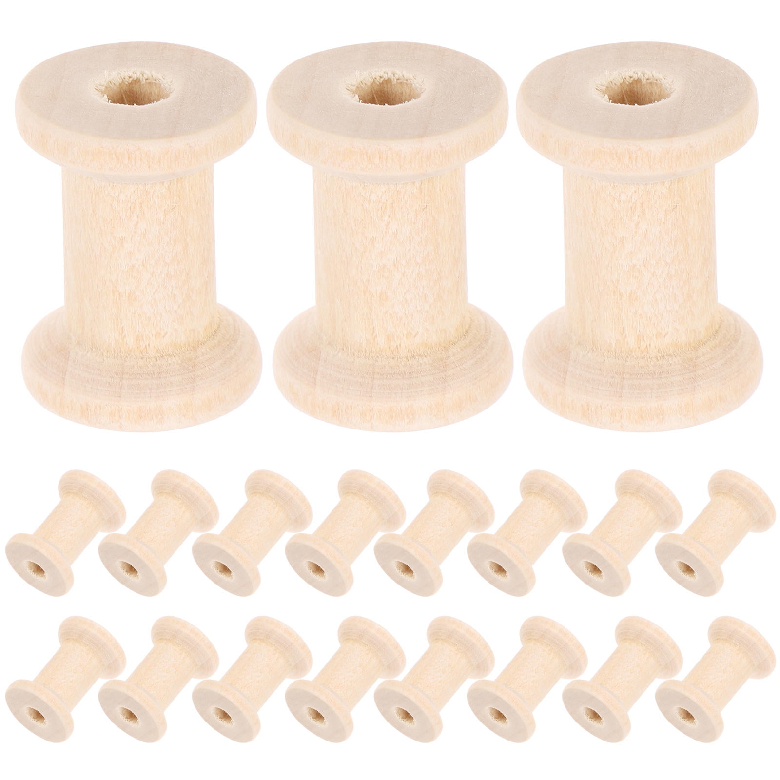Masteelf 20 Pcs DIY Craft Bobbin Handmade Spools Winders for Sewing ...