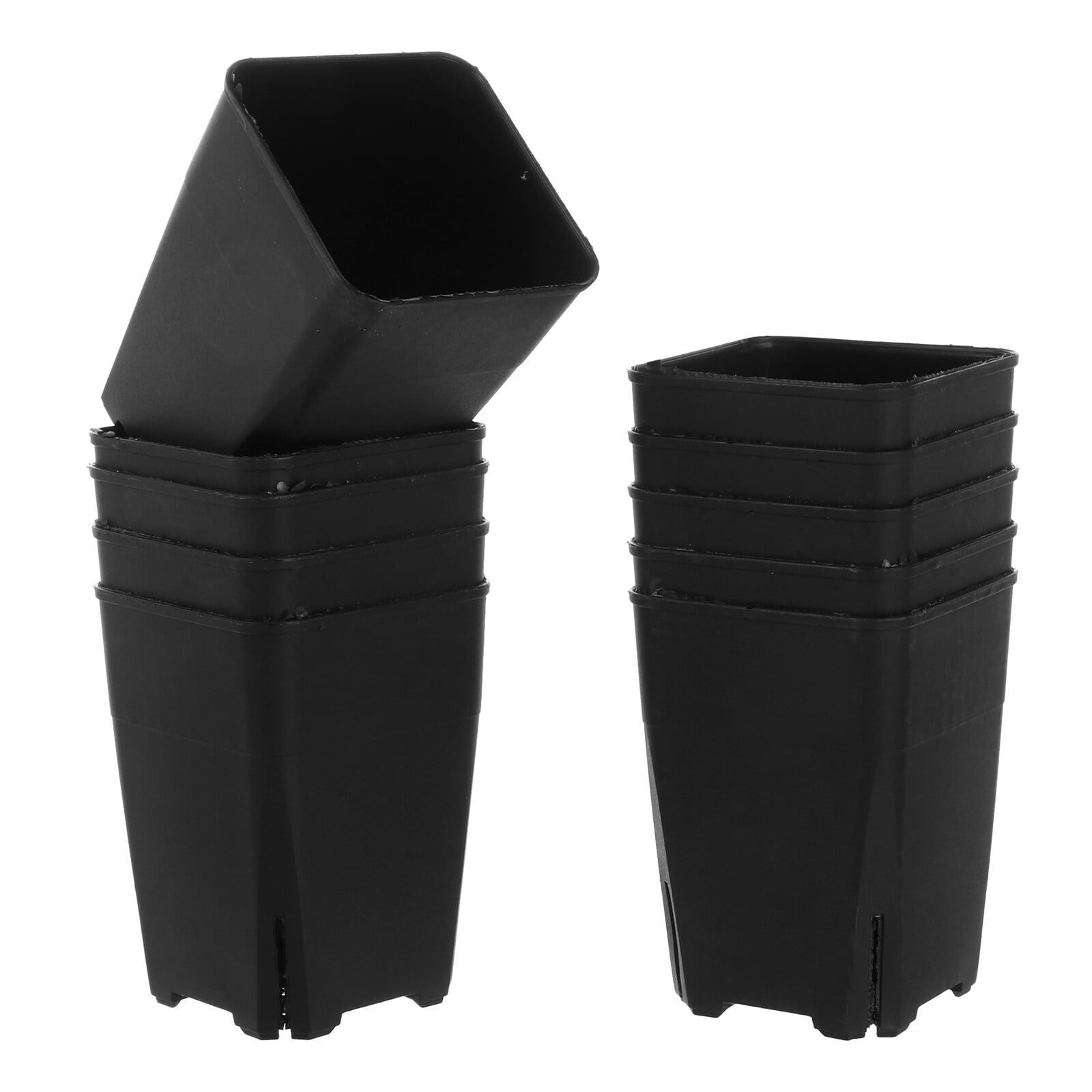 Masteelf 20 Pcs Garden Drainage Square Flower Pot Light Permeable Pots ...