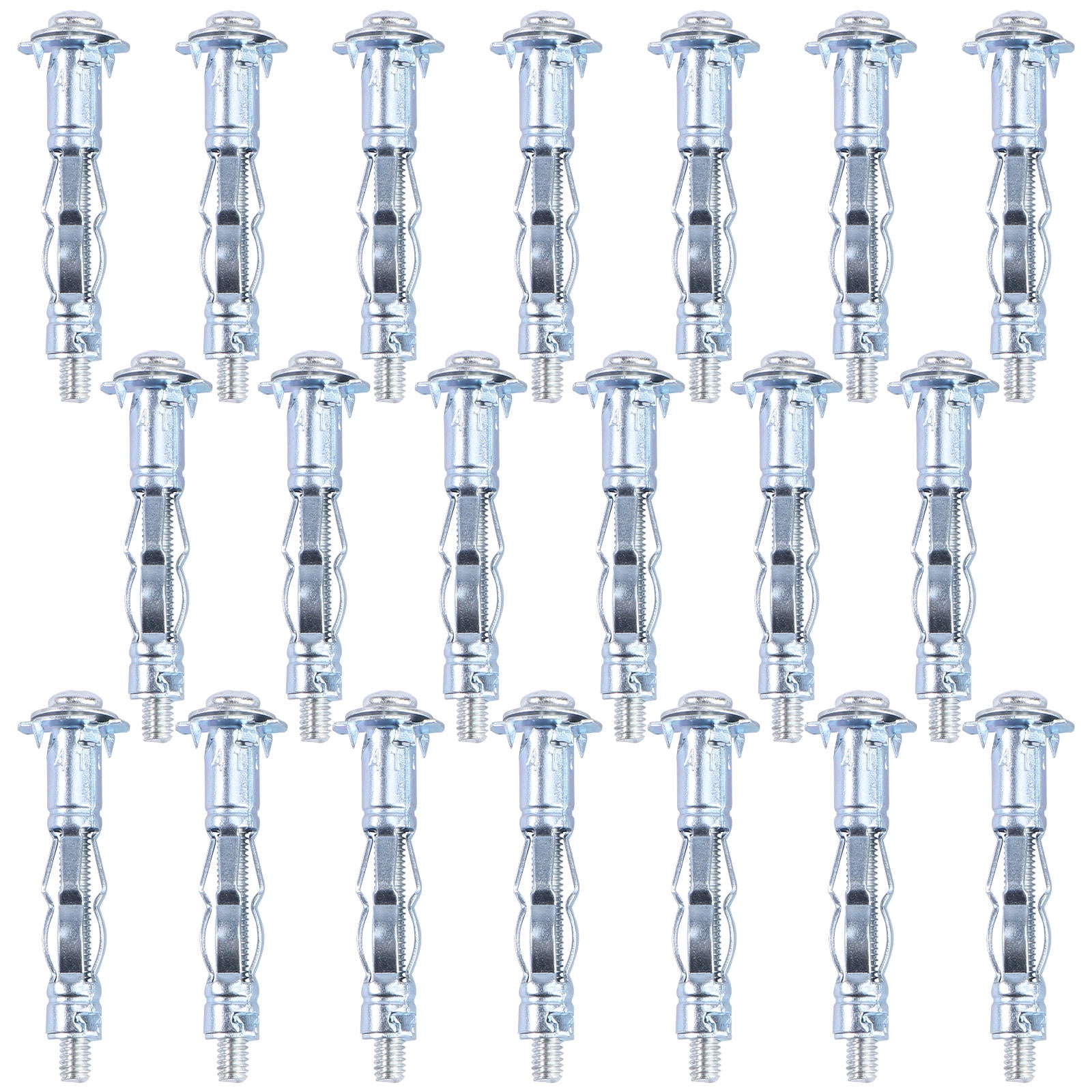 Masteelf 20 Pcs Heavy Plasterboard Expansion Bolt Wall Anchor Screws ...